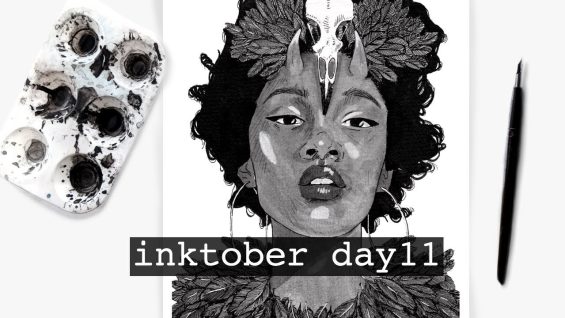 Inking: Inking with a Watercolor brush - PaintingTube