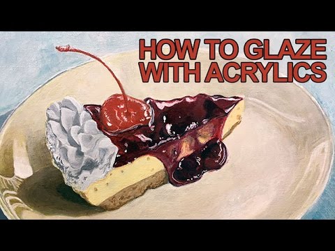 How to glaze - Time Lapse grapes painting Demo by Lachri - PaintingTube
