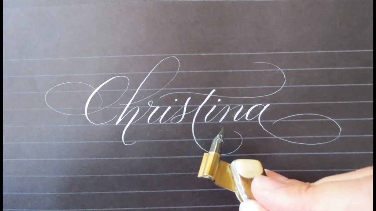 Writing calligraphy in a straight line - Crooked calligraphy - PaintingTube