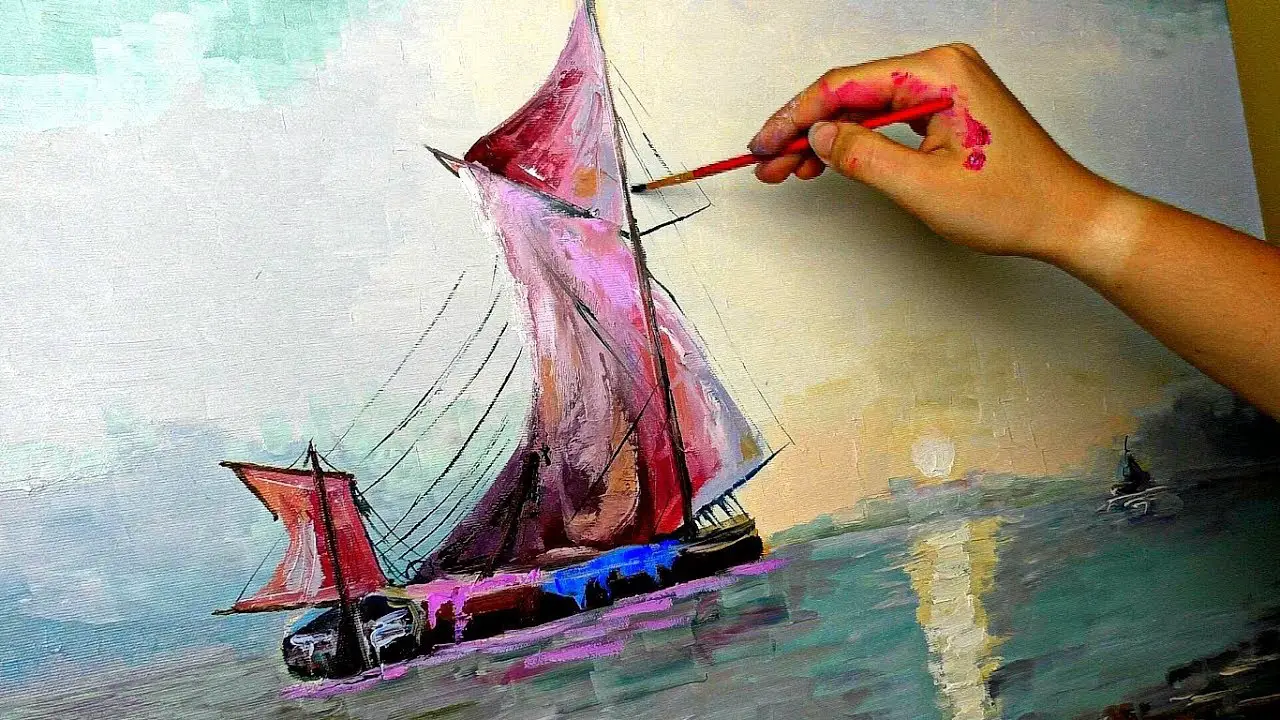 Acrylic Seascape Painting / Painting #2 - PaintingTube