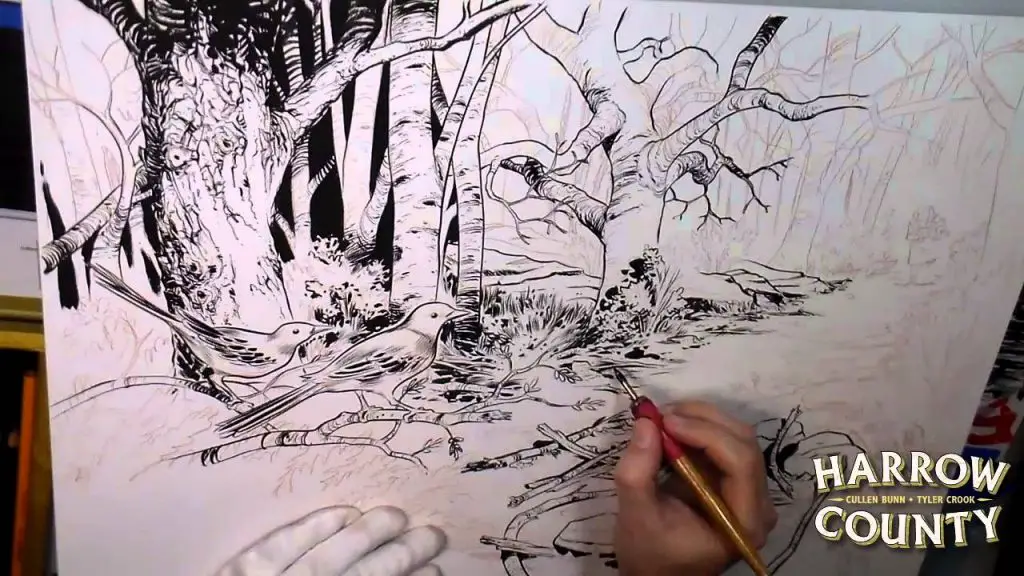 Inking Frank Frazetta's artwork Workshop in real time - PaintingTube