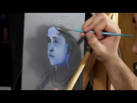 Portrait painting demonstration: the underpainting - PaintingTube