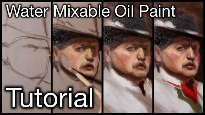 Portrait Painting Tutorial | Water Mixable Oil Paint - PaintingTube