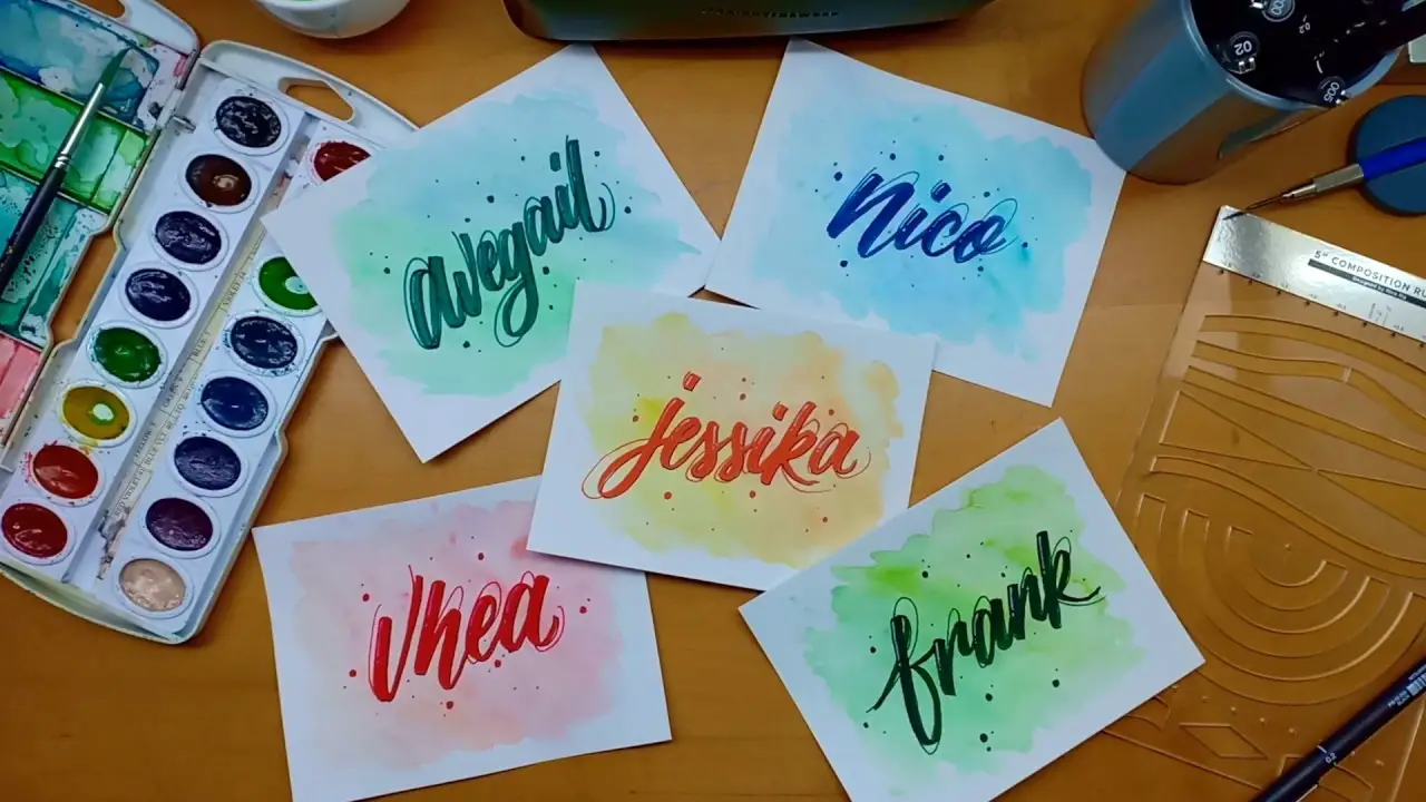 Adding texture to calligraphy - Gemma O'Brien - PaintingTube