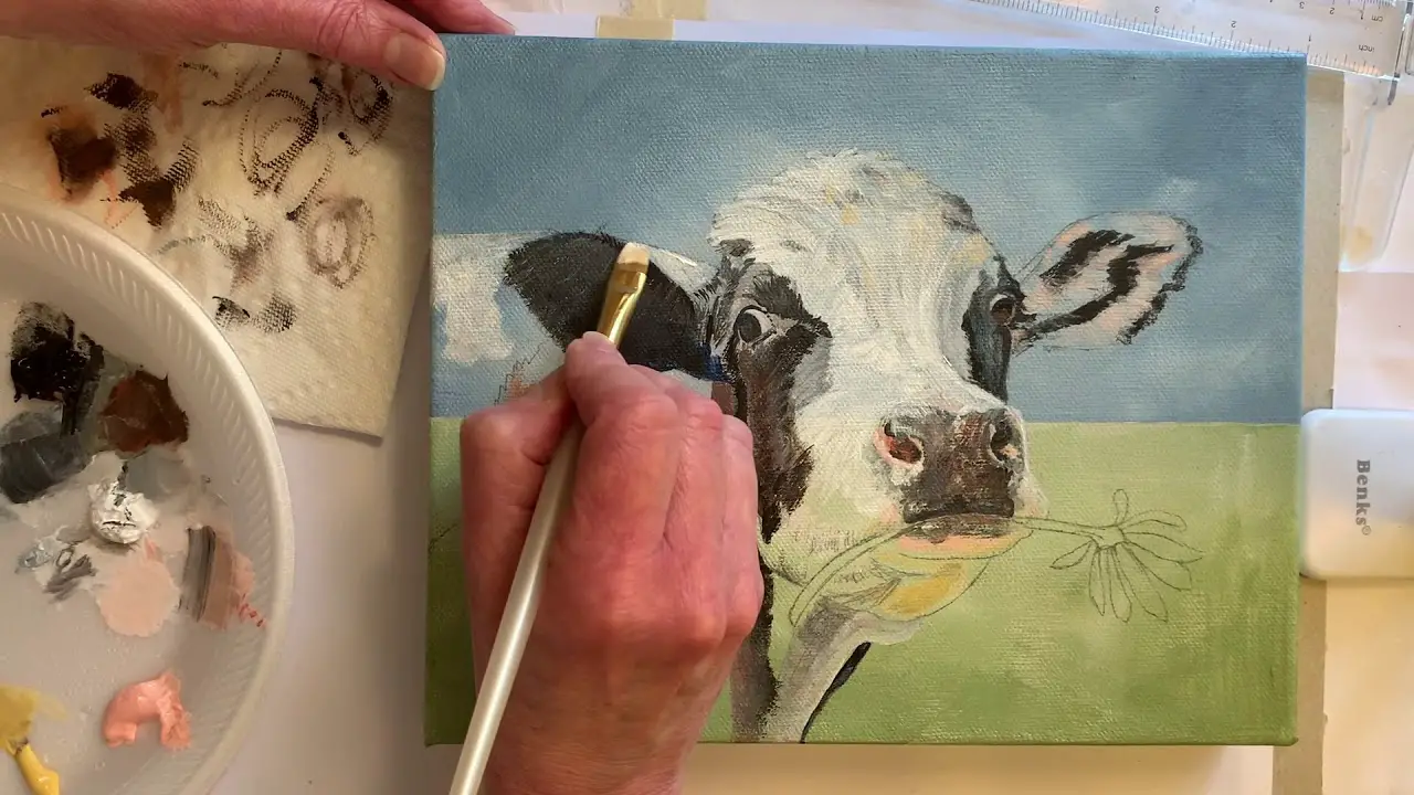 HOW TO DRAW a Cow - Video Tutorials on PaintingTube
