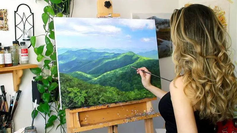 How to achieve a sense of atmosphere and depth in landscape painting ...