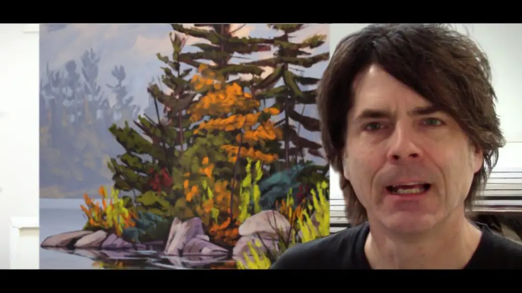 NORMAL SPEED : How To Paint A Mountain Scene with Acrylic - PaintingTube