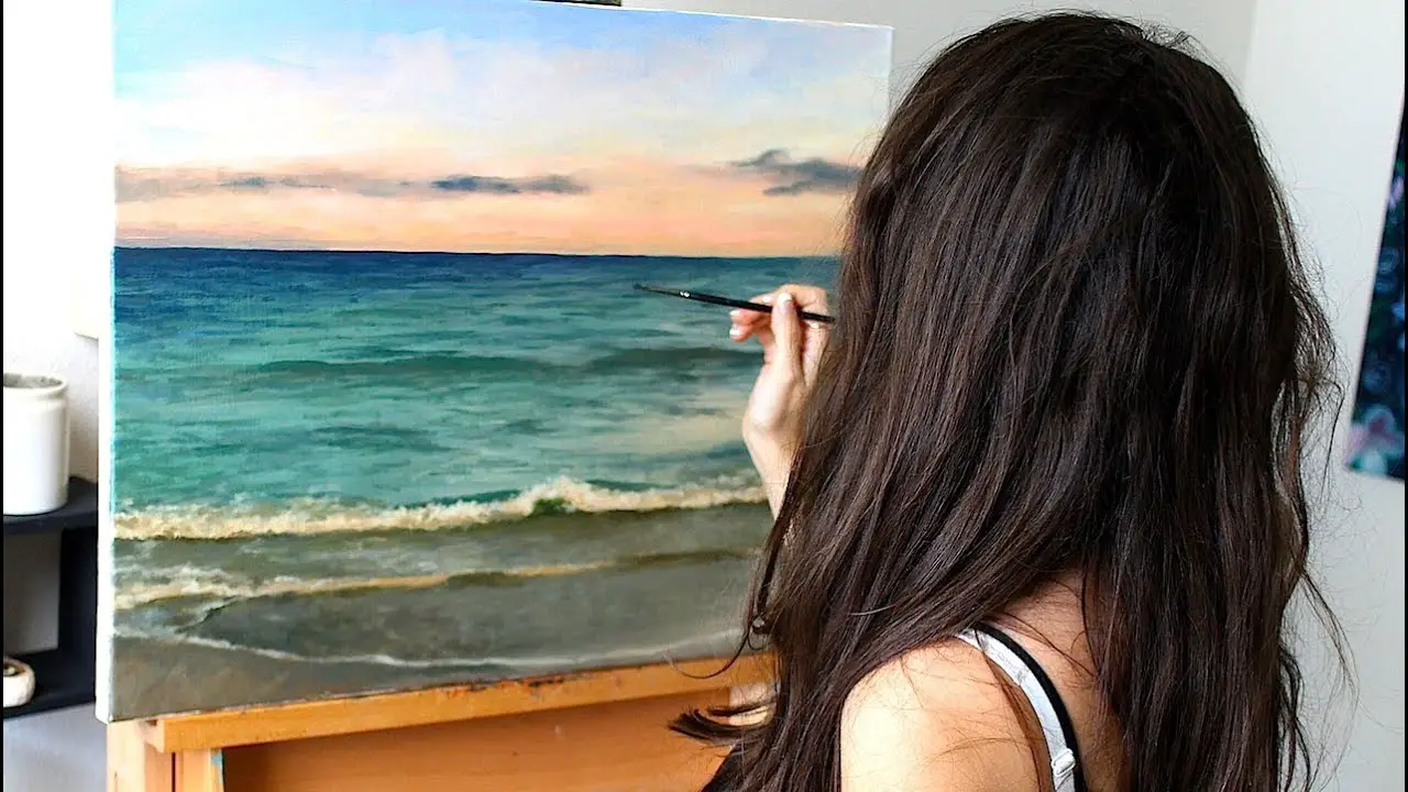 How to Paint WAVES with Acrylics - PaintingTube
