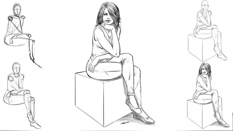 Drawing the human figure with boxes and cylinders - PaintingTube