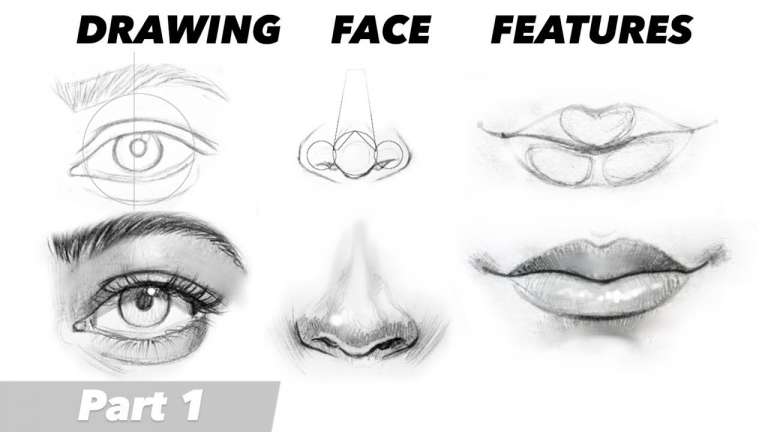 Painting facial features (sketchbook oil painting watercolor painting ...