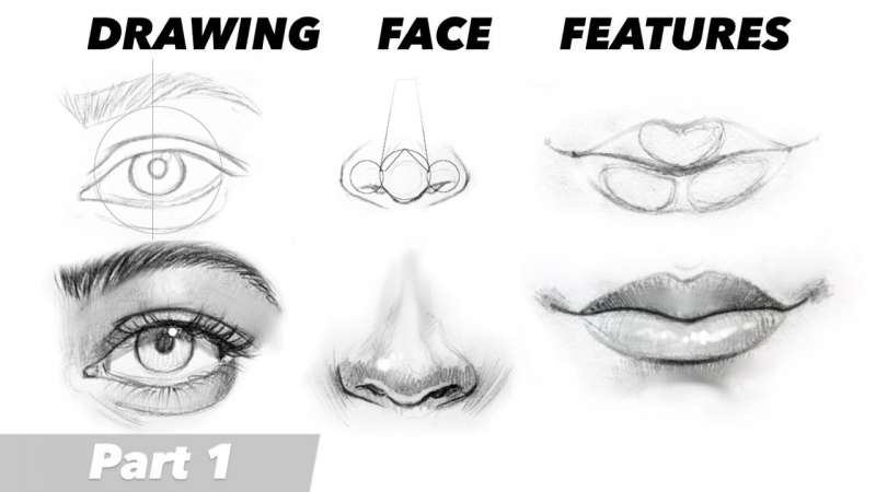 Painting facial features (sketchbook oil painting watercolor painting ...