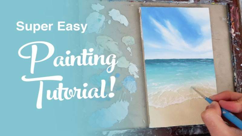 Ocean Painting Time Lapse [ Watercolor Painting Tutorial ] - PaintingTube